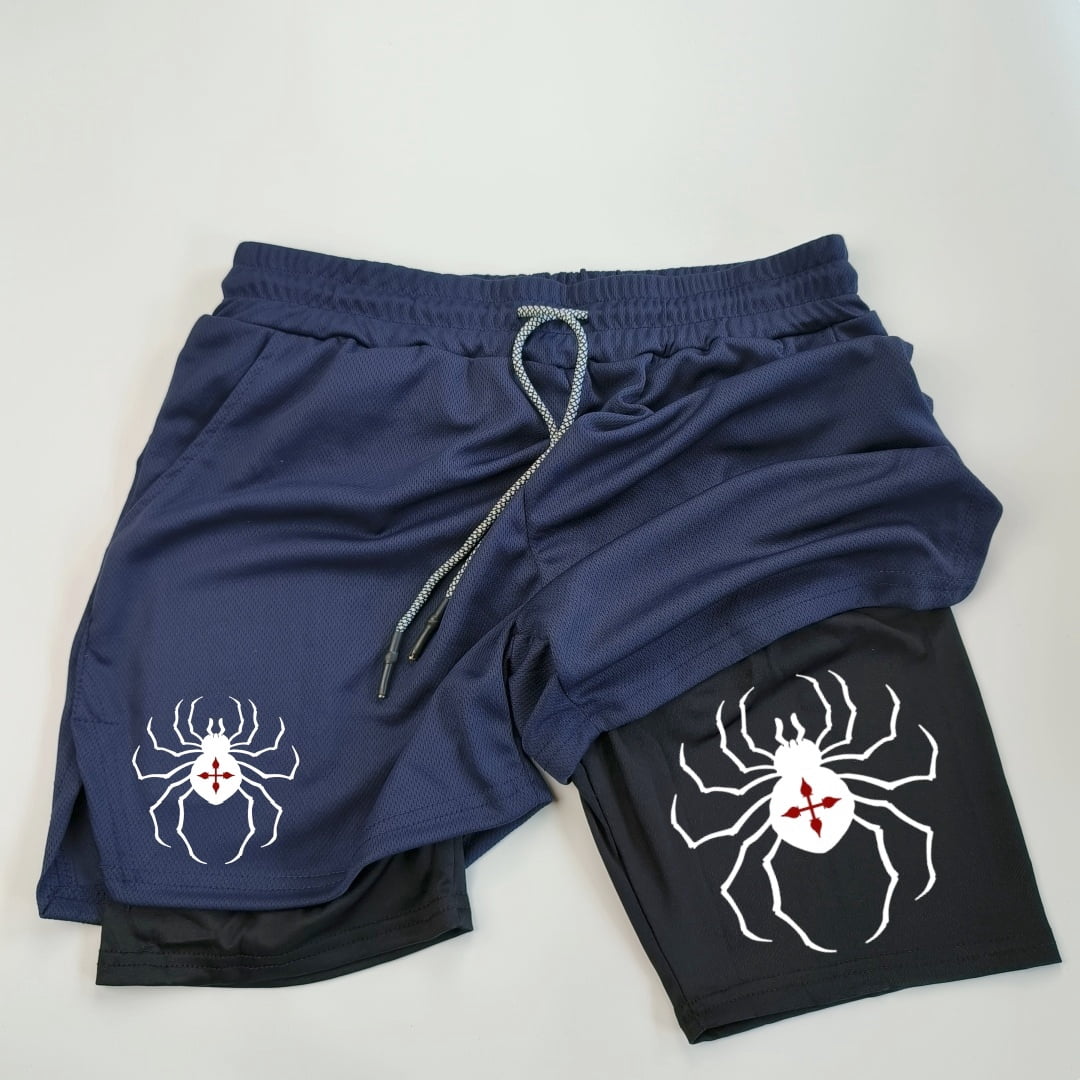 Anime Hunter x Hunter Performance Shorts for Men Breathable Spider Gym ...