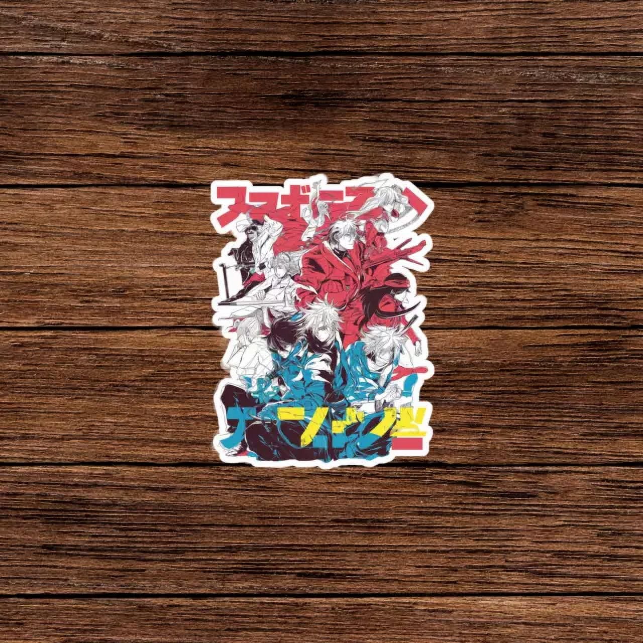 Anime Illustration Sticker - Dynamic Action Pose Of Stylish Anime ...