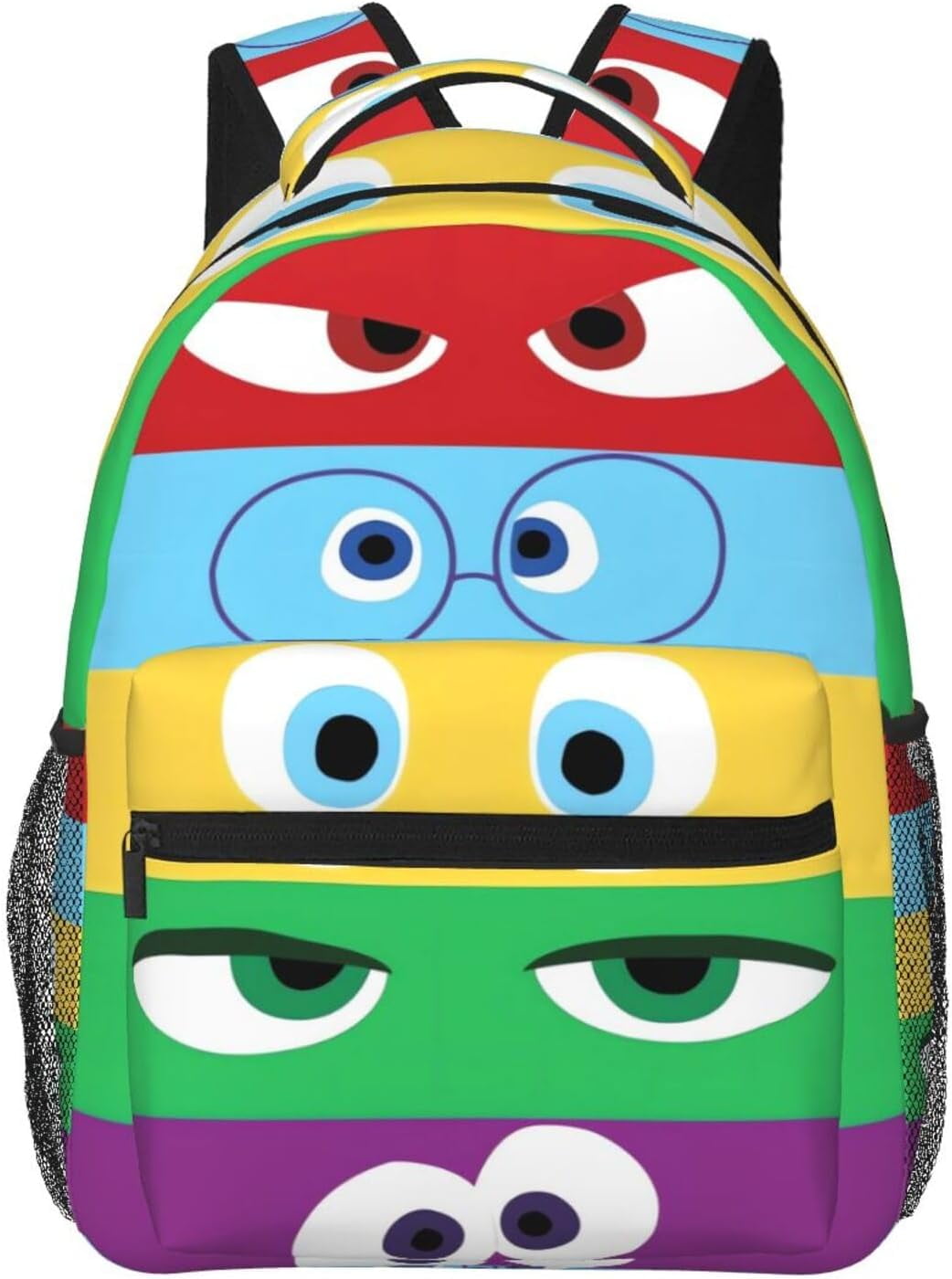 Anime In-side Out Backpack Canvas Funny Couple Backpacks 3D Large ...