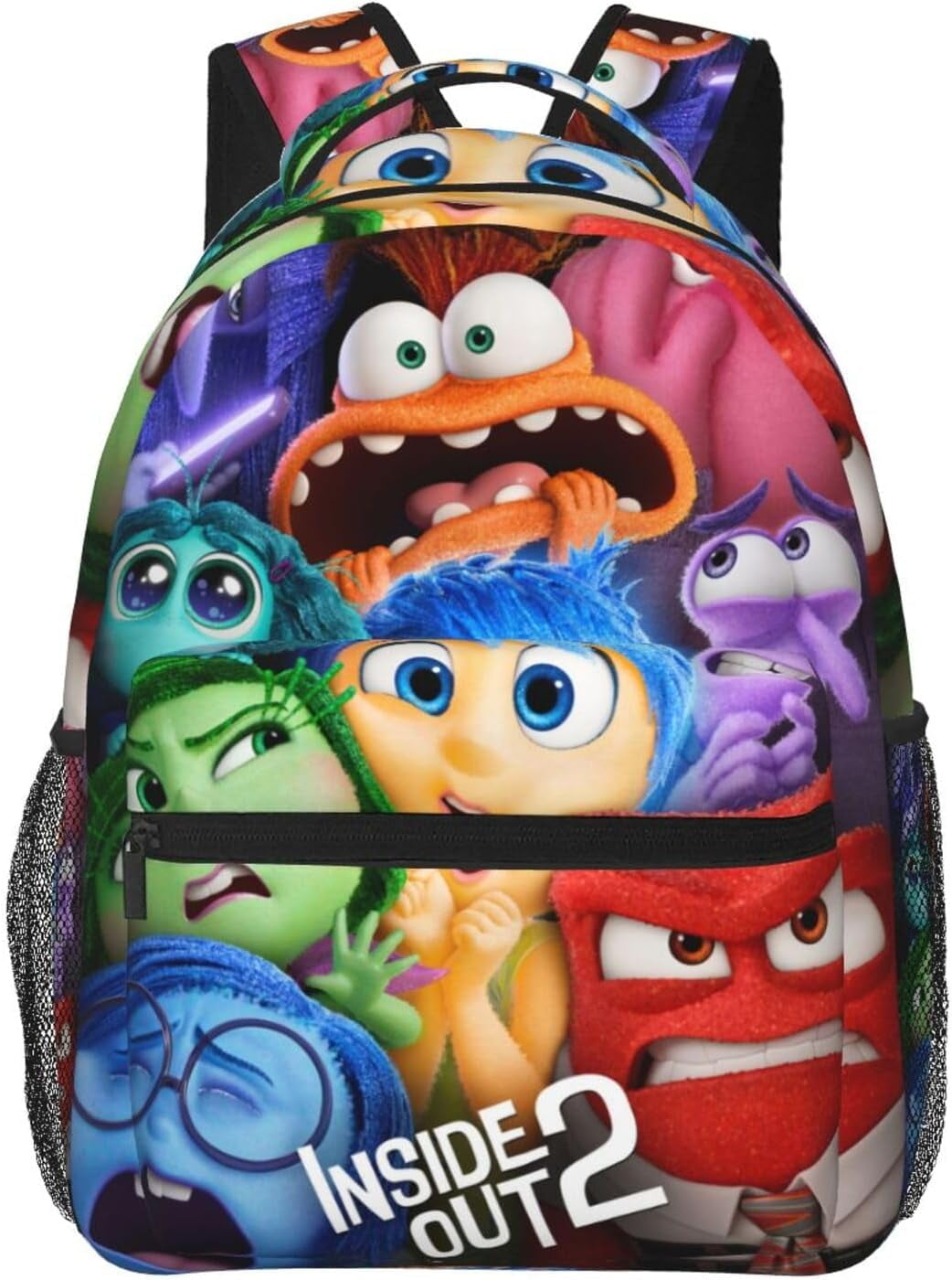 Anime In-side Out Backpack Canvas Funny Couple Backpacks 3D Large ...