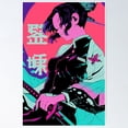 Anime Insect Hashira Poison Butterfly Neon Silhouette Wall Art Gamer ...