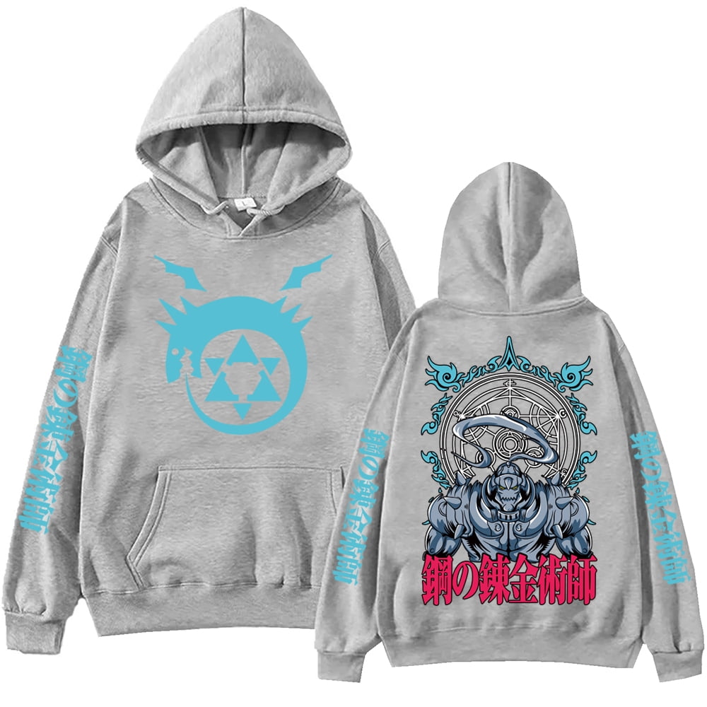 Anime Inspired Fullmetal Alchemist Unisex Hoodie - Harajuku Retro ...