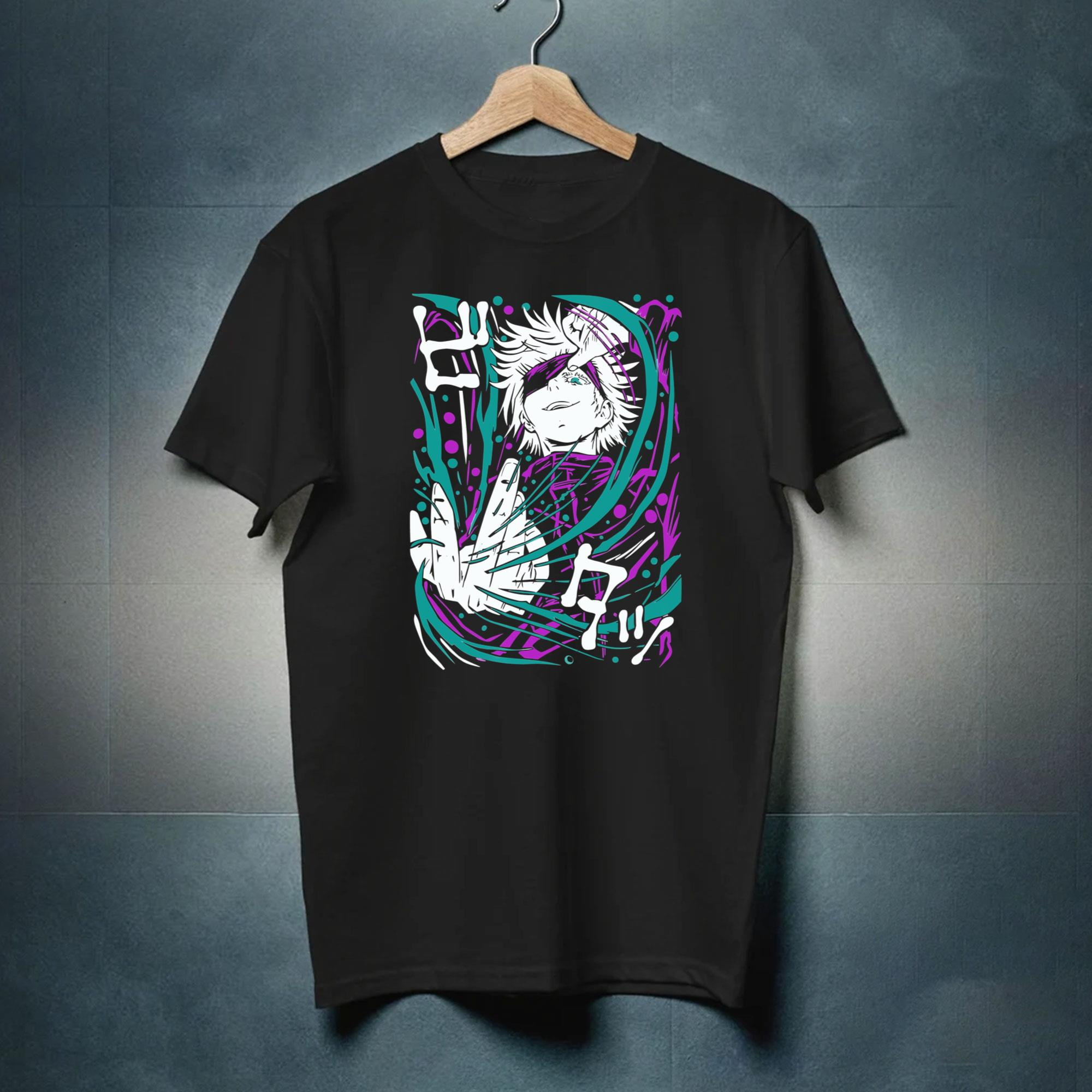 Anime Inspired Gojo Satoru Shirt, Fire Style Graphic Tee for Manga ...