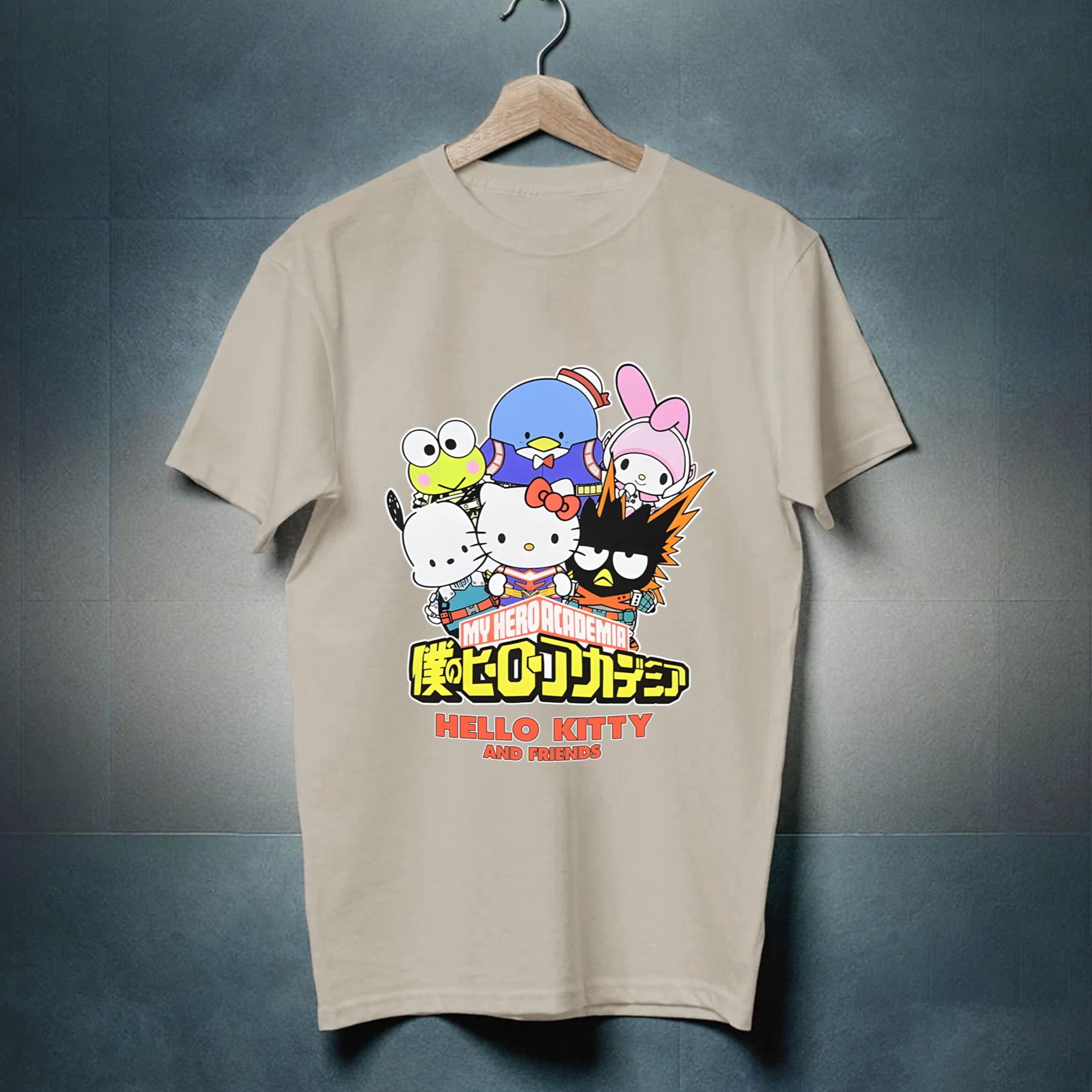 Anime-Inspired Men's Character Mashup Shirt Featuring Cute Graphics ...