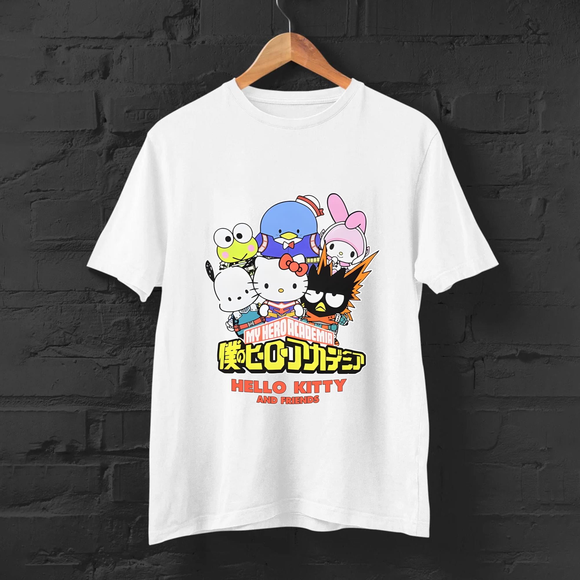 Anime-Inspired Men's Graphic Mashup Shirt Featuring Cute Characters ...
