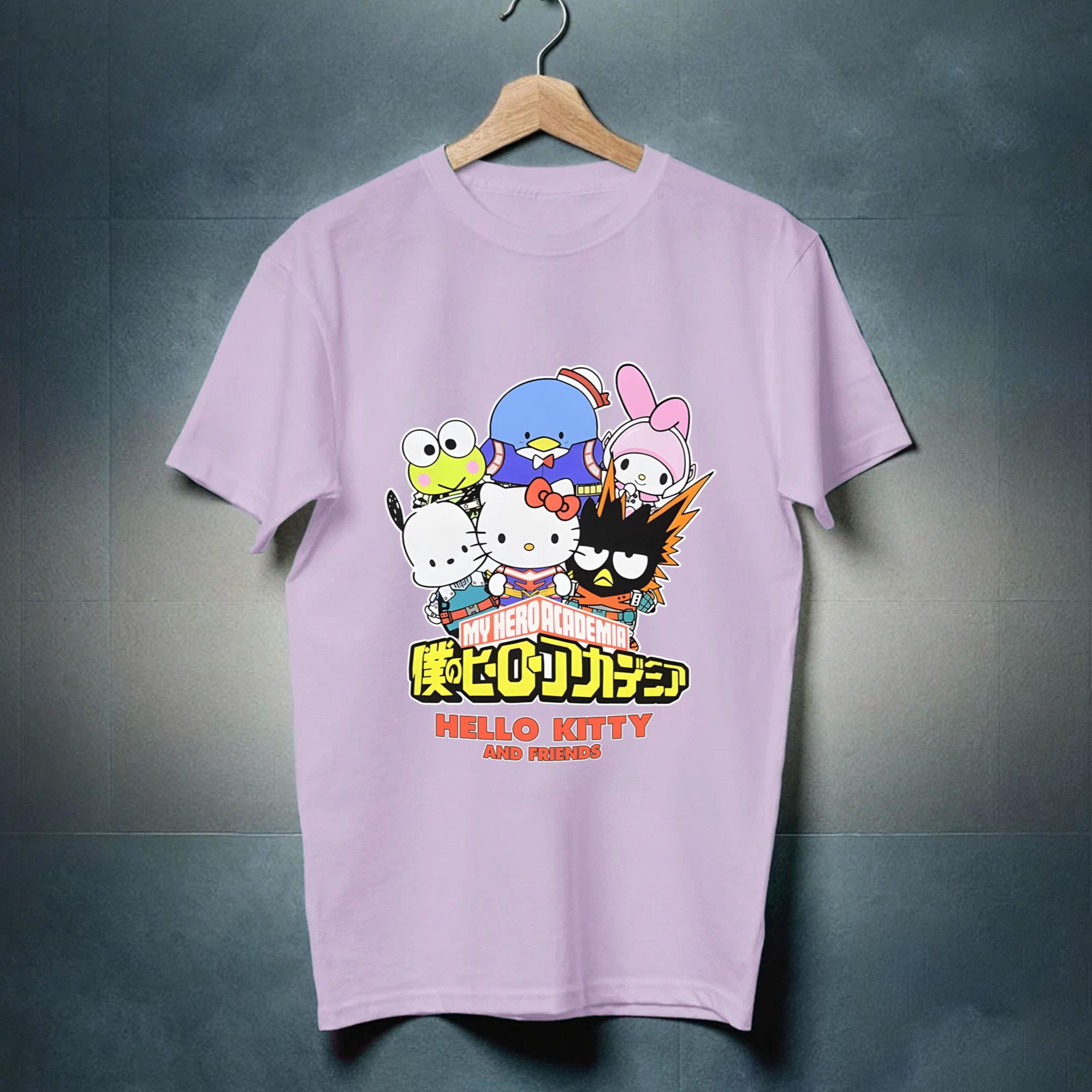Anime-Inspired Men's Graphic Mashup Shirt Featuring Cute Characters ...