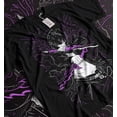 Anime-Inspired Shadow Blade T-Shirt, Dark Fantasy Swordsman Graphic Tee ...