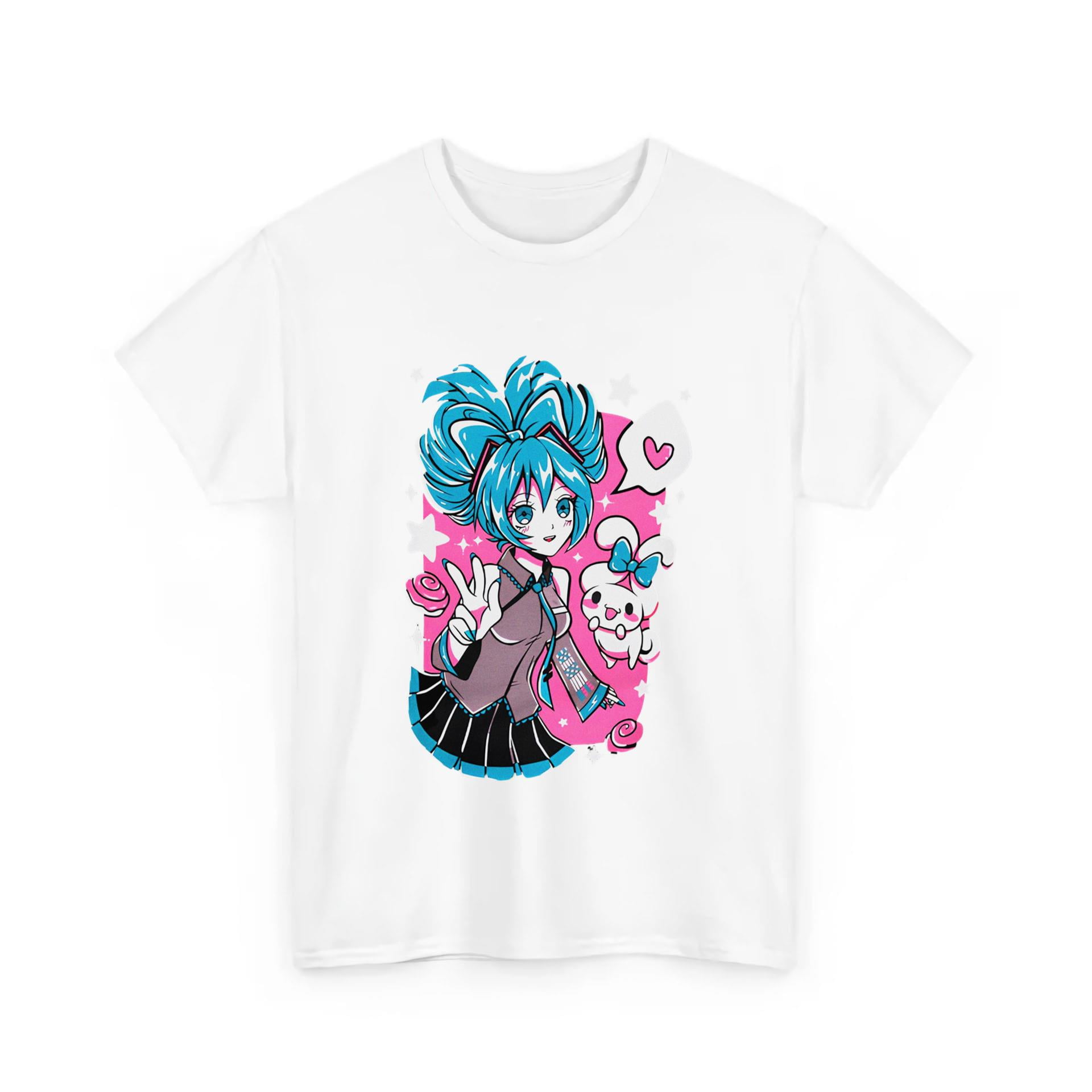 Anime-Inspired Vocaloid Graphic Tee – Cute Manga Character Unisex T ...