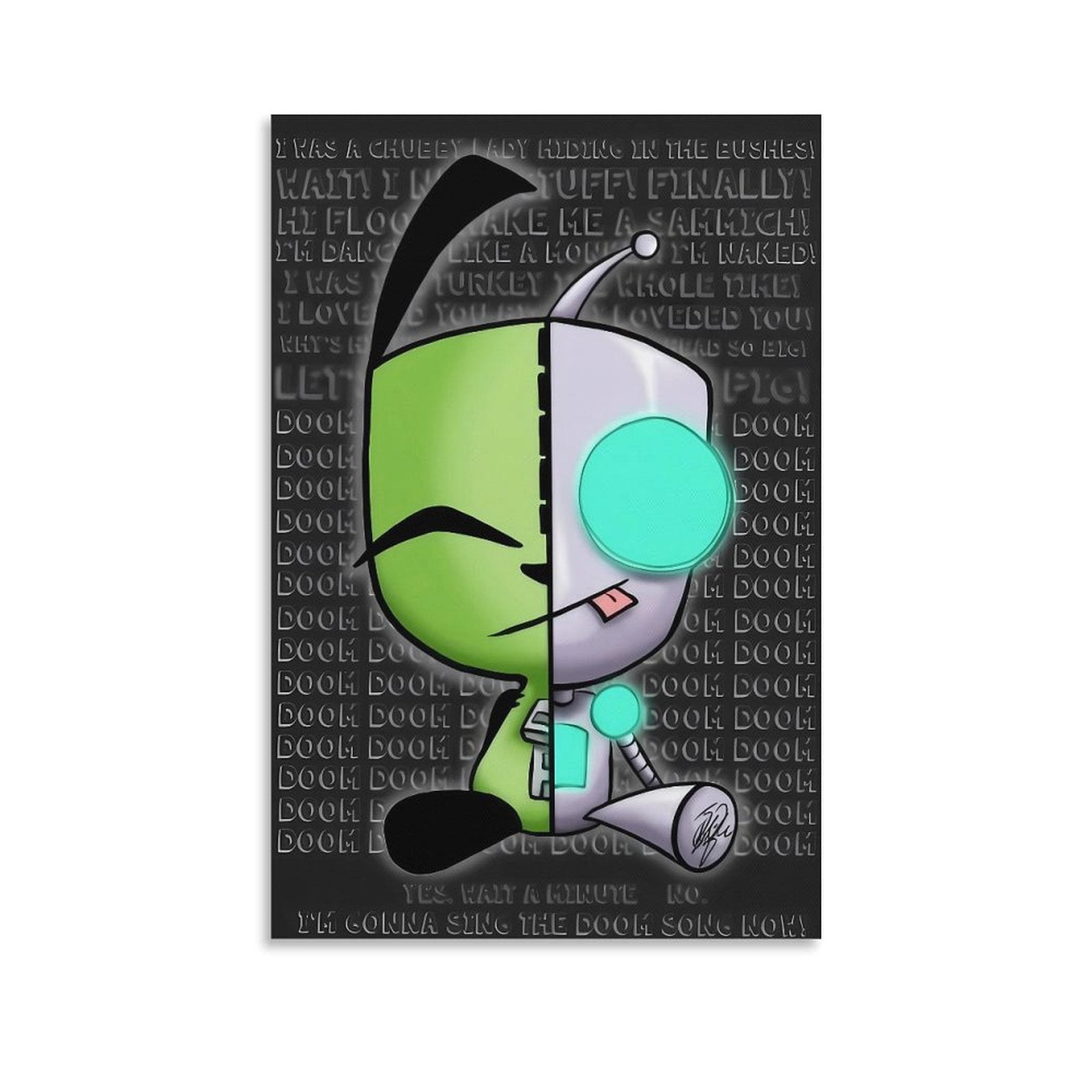 Anime Invader Zim Print Poster (1) Gifts Canvas Painting Poster Wall ...