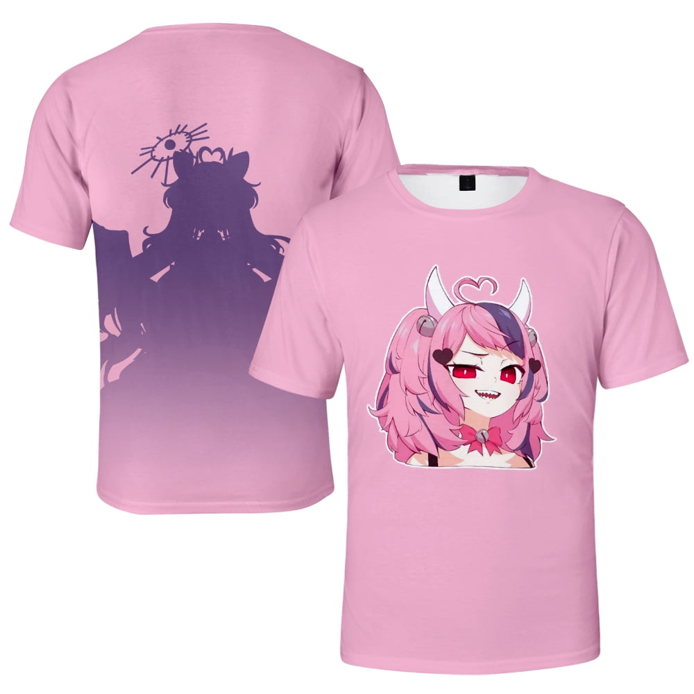 Anime Ironmouse Cute Merch Graphic Crewneck Short Sleeve Summer Men ...