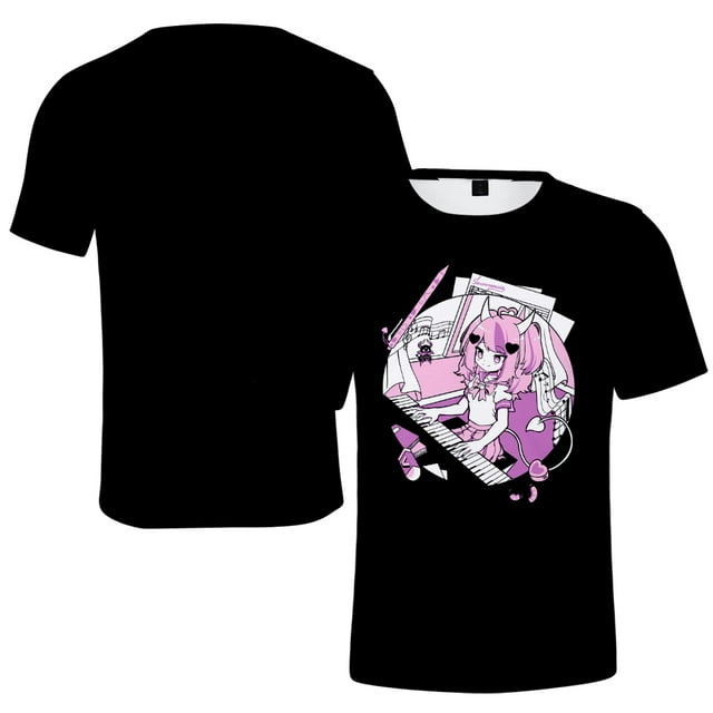 Anime Ironmouse Cute Merch Graphic Crewneck Short Sleeve Summer Men ...