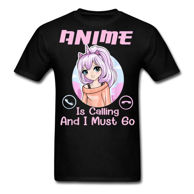 Anime Is Calling And I Must Go Cute Manga Teen Girl Women Phone Call T ...