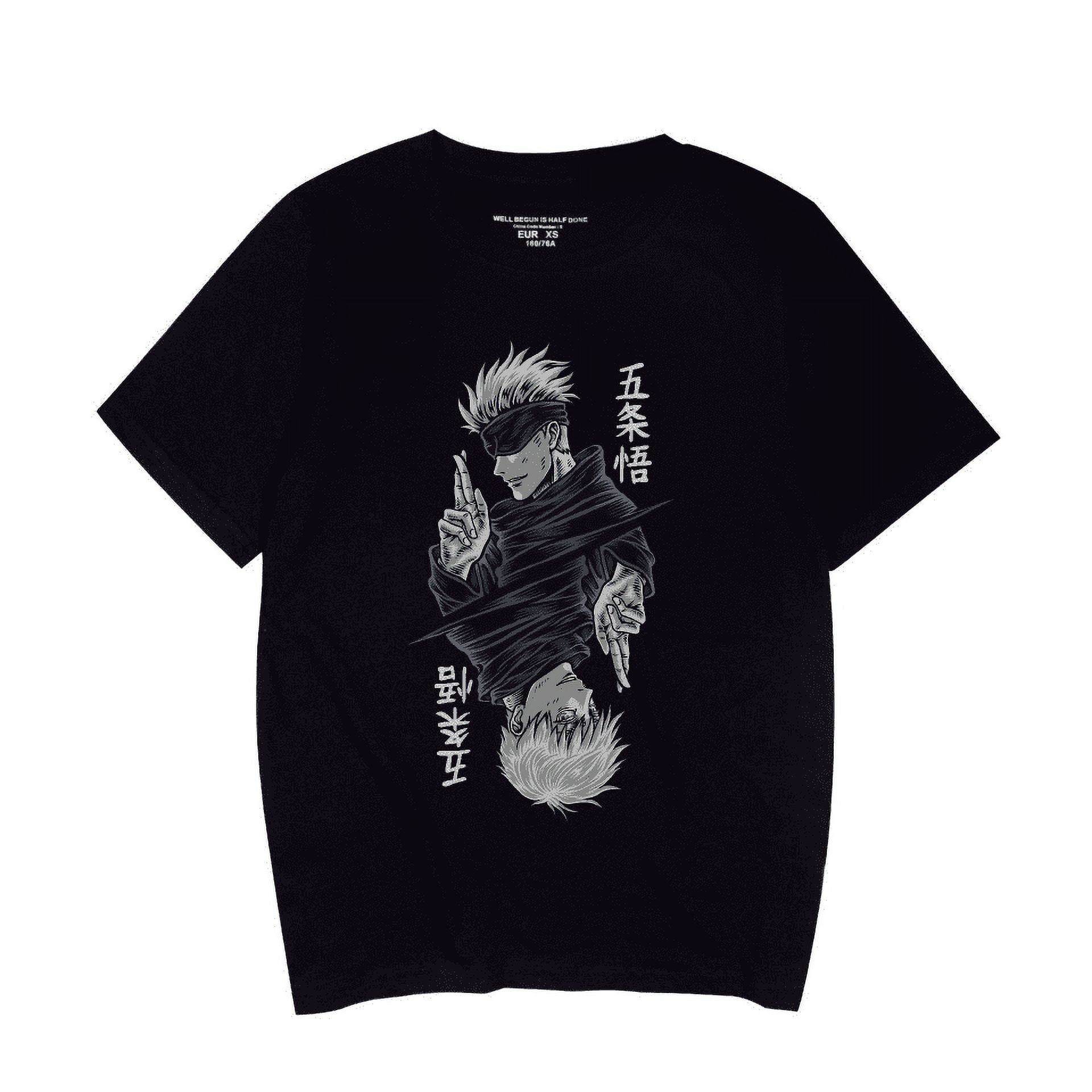 Anime Itadori Yuji short sleeve Satoru Gojo t-shirt round neck casual ...