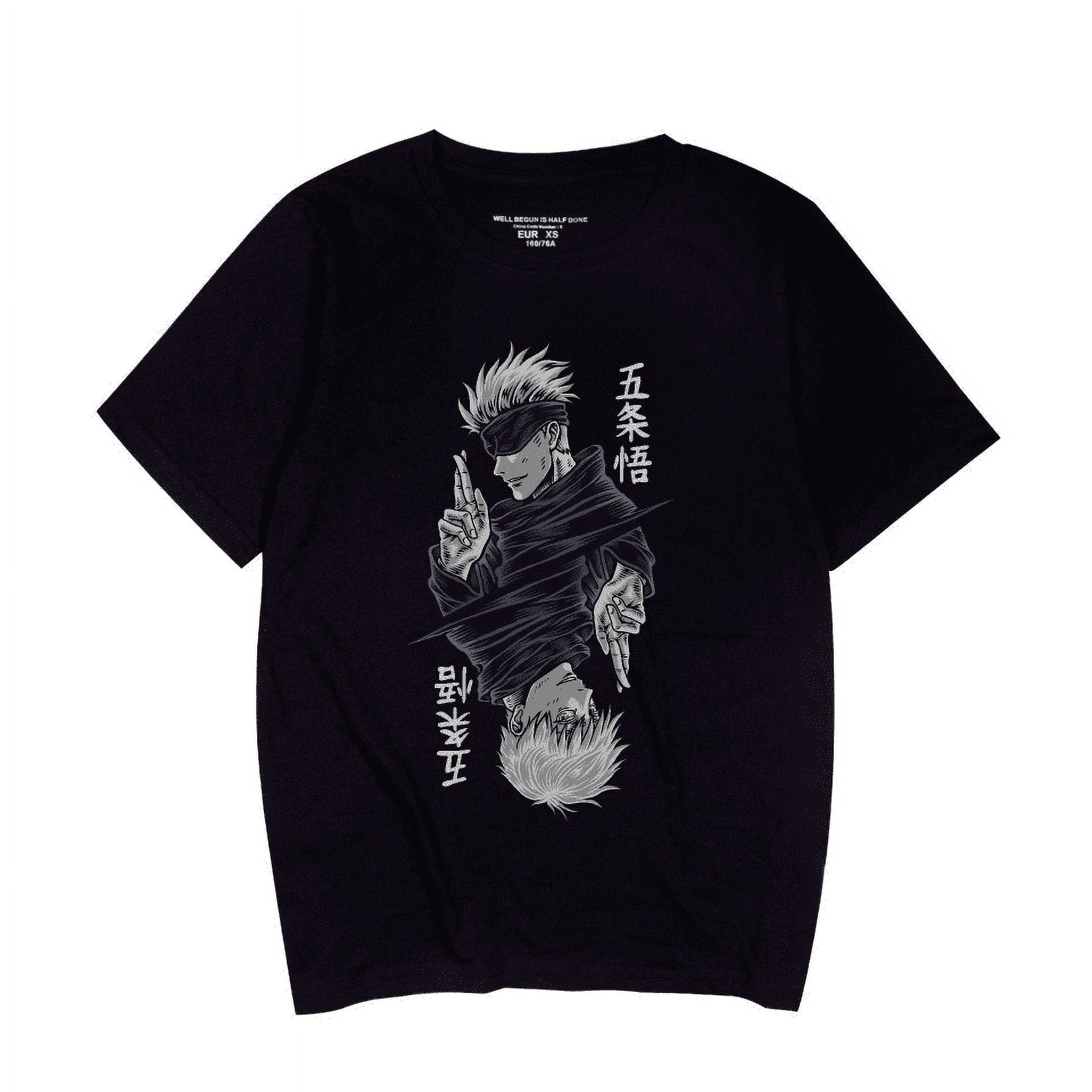 Anime Itadori Yuji short sleeve Satoru Gojo t-shirt round neck casual ...