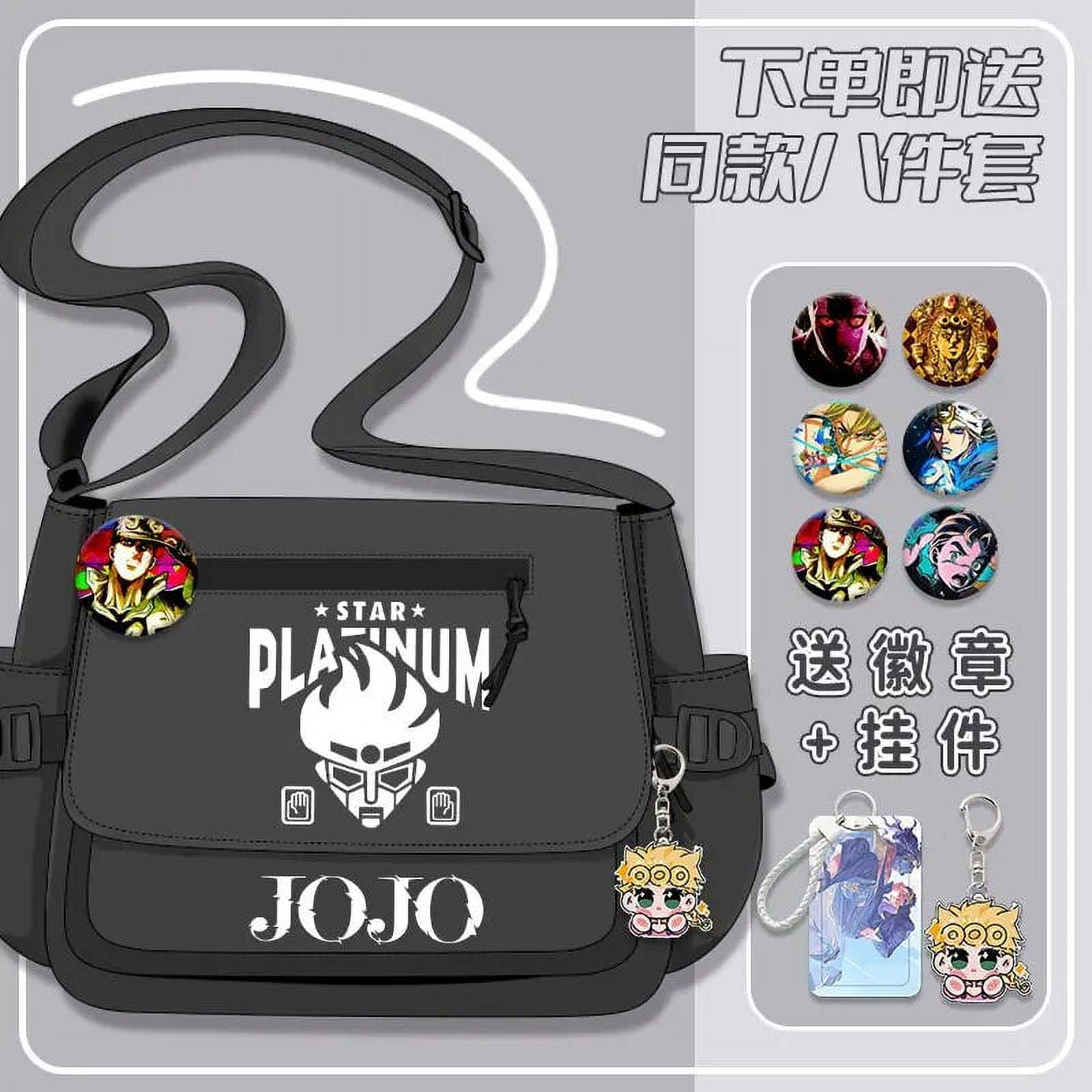 Anime JOJO Bizarre Adventure Shoulder Bag Black White Messenger Cartoon ...