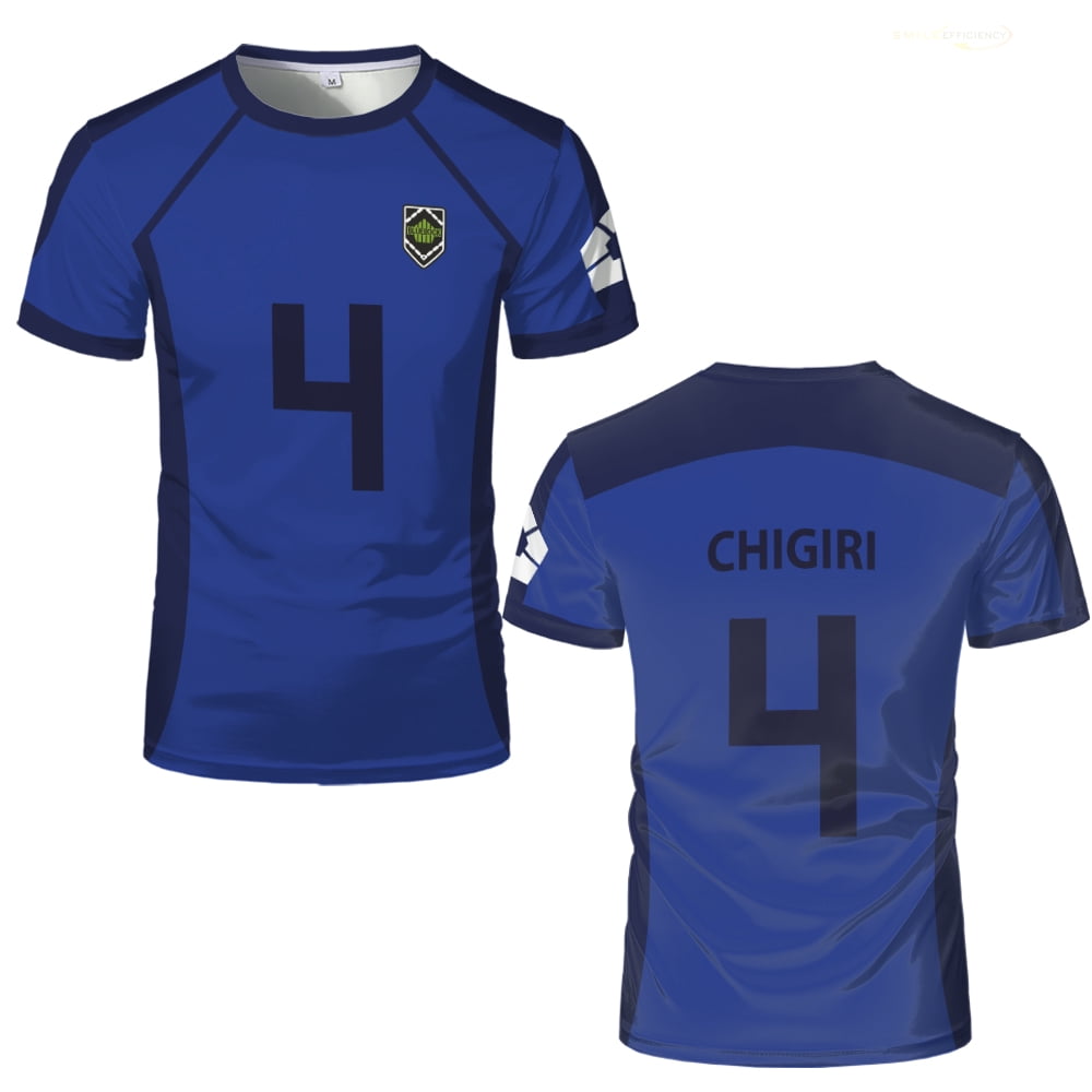 Anime Japanese Blue Lock Isagi Yoichi Football Jersey T-shirt Cosplay ...