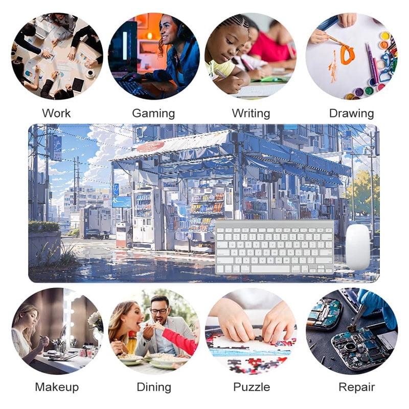 Anime Japanese Convenience Store Mouse Pad 31.5 x 11.82 Inches Rubber ...