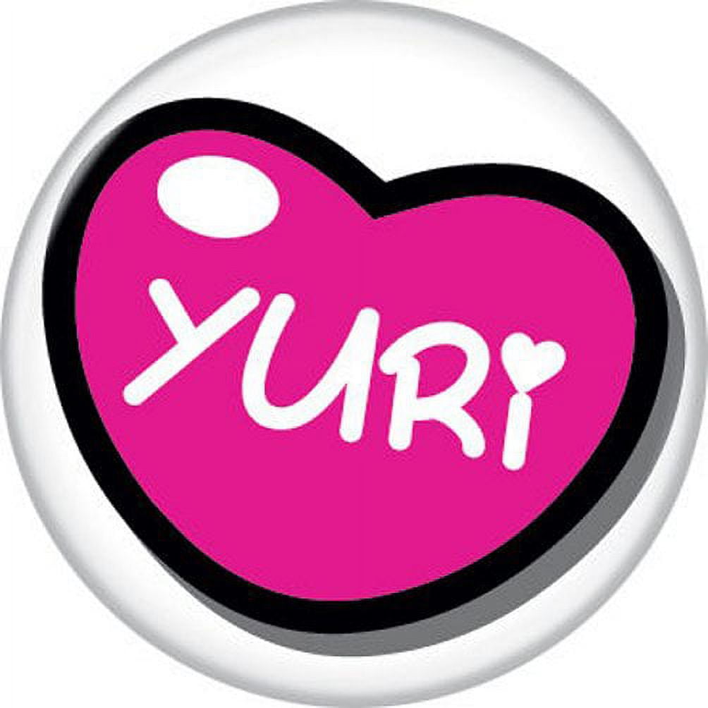 Anime Japanese Yuri Pink Heart White Licensed 1.25 Inch Button 86170 ...