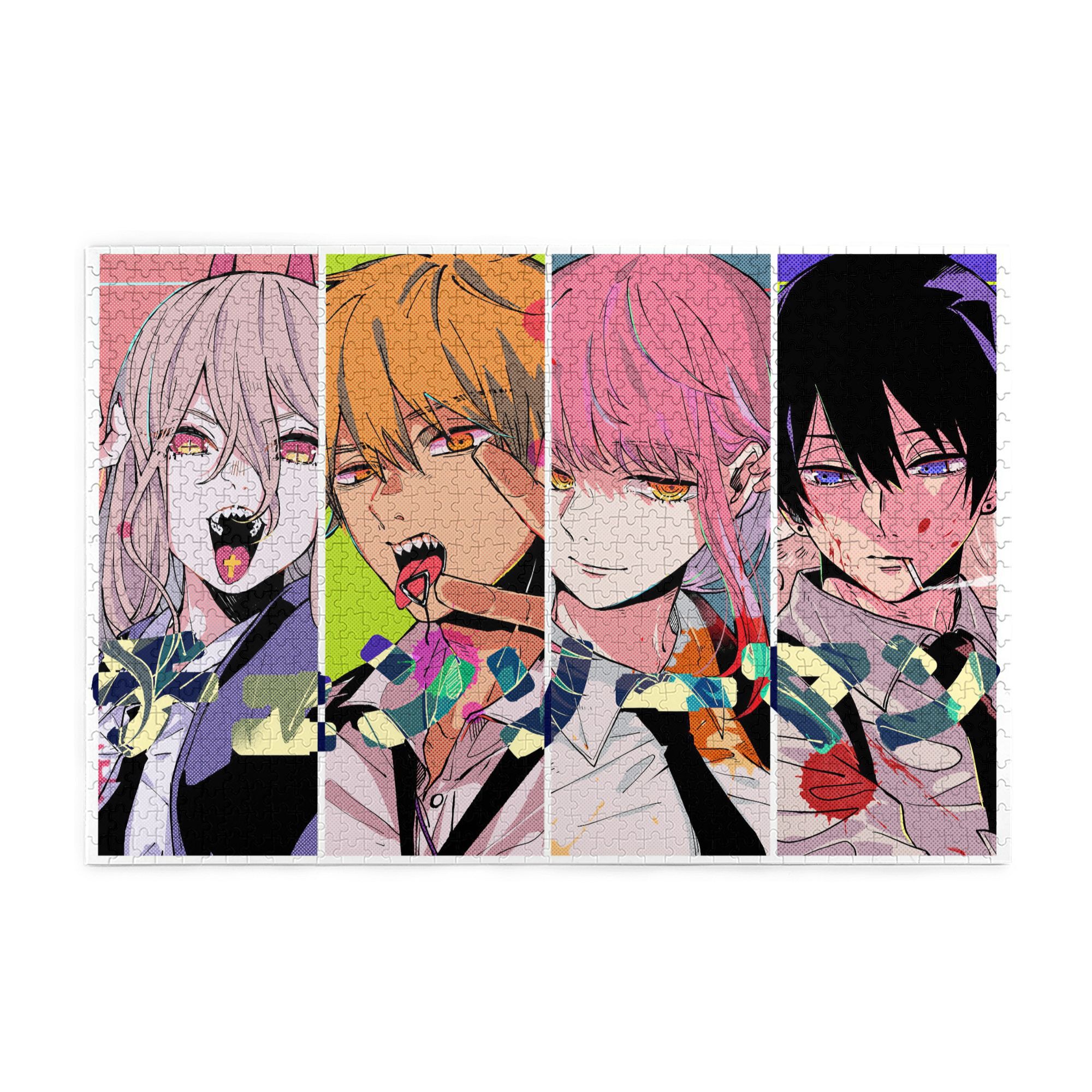 Anime Jigsaw Puzzles 29.5 x 19.5 In，Chainsaw Man Jigsaw Puzzles 1000 ...
