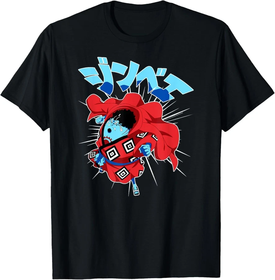 Anime Jinbei Burst Wano Costume Warrior Graphic Retro Vintage Style Tee ...
