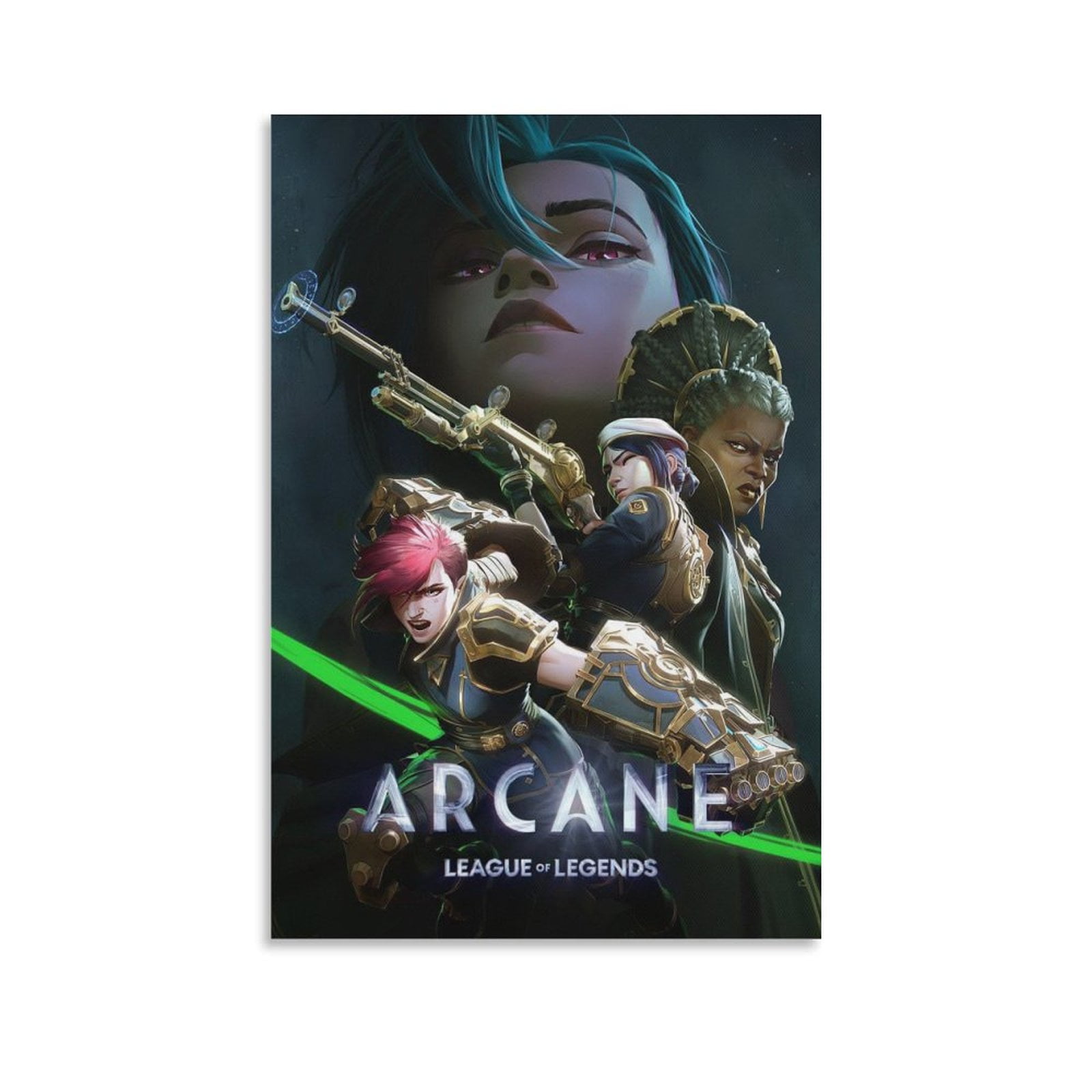 Anime Jinx&Vi Poster Posters Wall Art Painting Canvas Gift Living Room ...