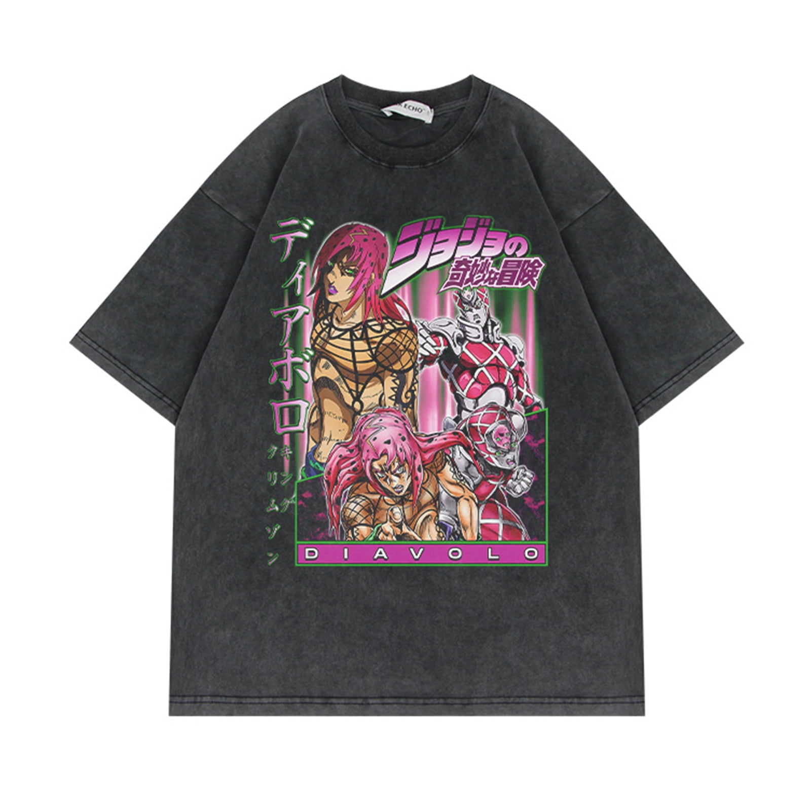Anime JoJo's Bizarre Adventure T-shirt Summer JoJo T-shirt Printed ...