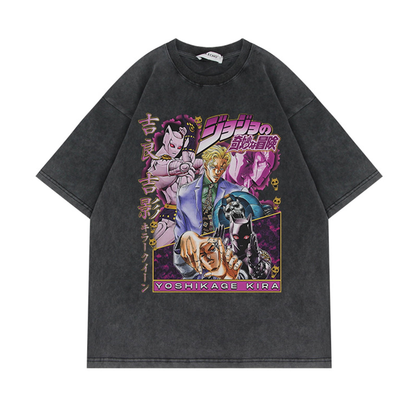 Anime JoJo's Bizarre Adventure T-shirt Summer JoJo T-shirt Printed ...