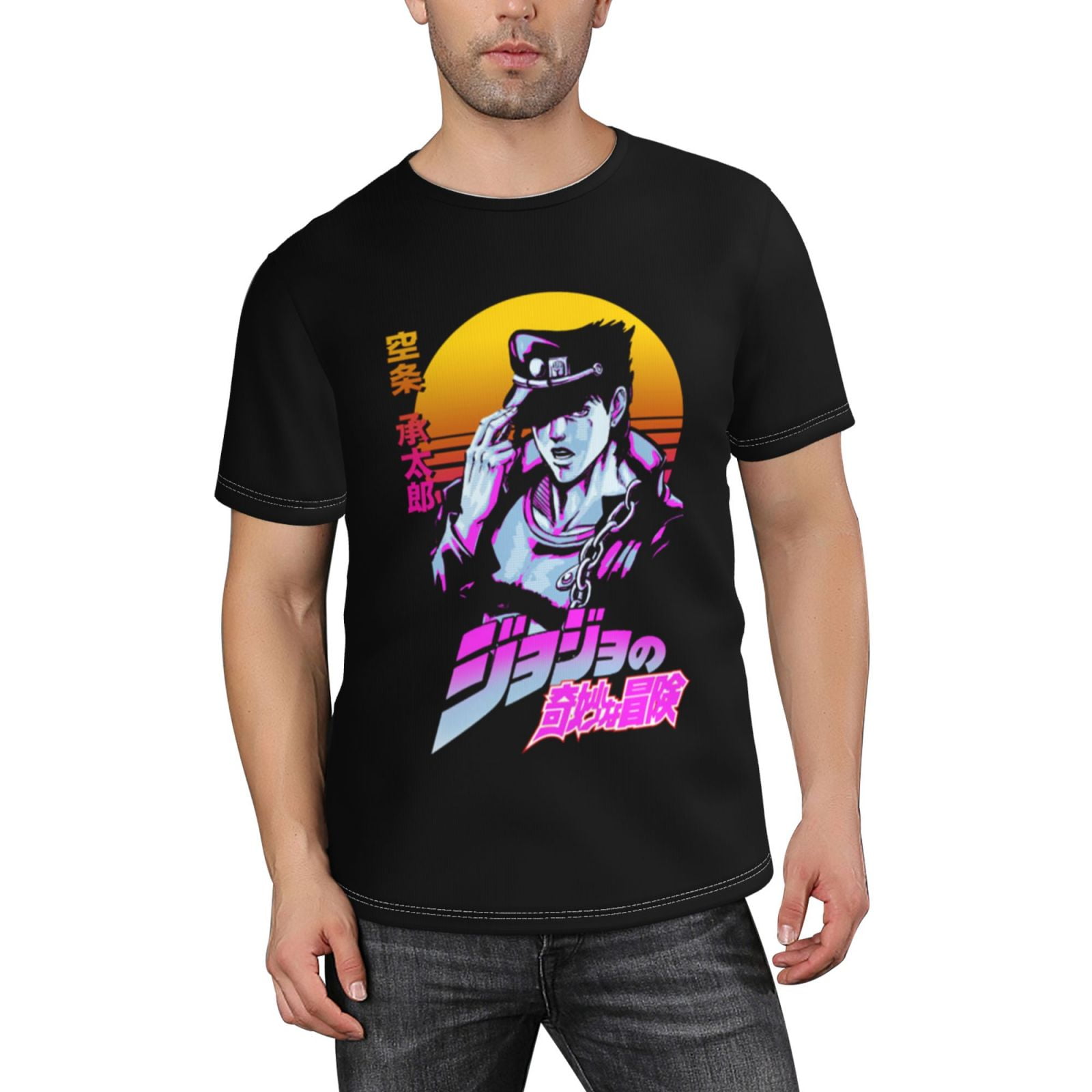 Anime Jojo'S Bizarre Adventure T-Shirt, Men'S Fashion Tops, Aldult ...