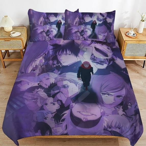 Anime Jujutsu Kaisen 3-Piece Bedding Sets Bedroom Decor Comforter Sets ...