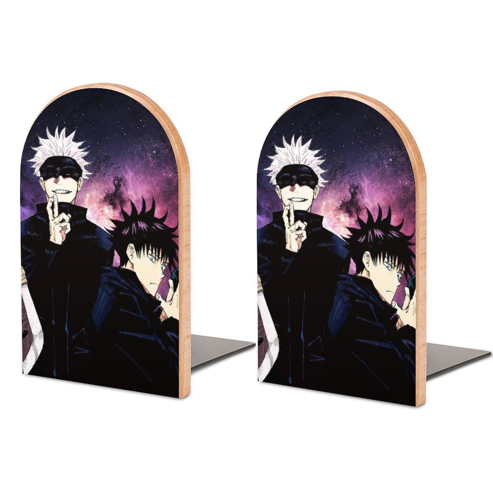 Anime Jujutsu Kaisen Bookends Wood Book Divider Decorative Shelves Non ...