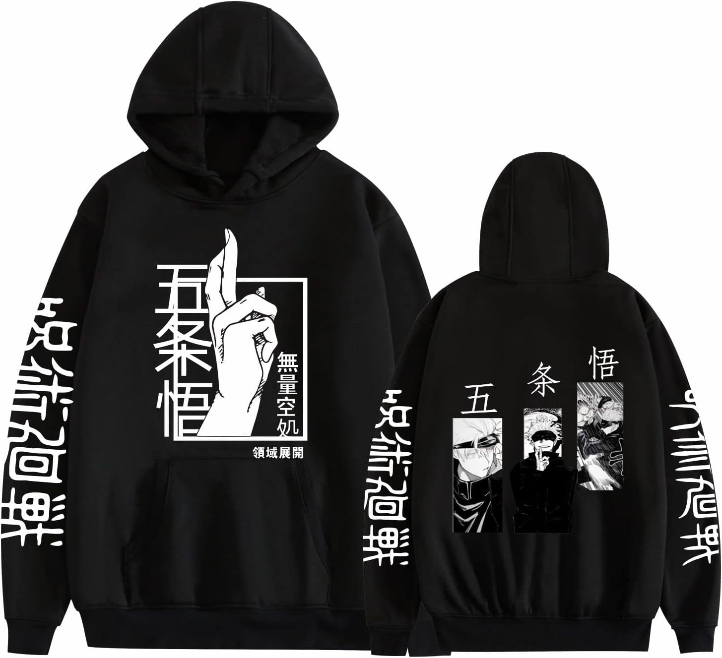 Satoru Gojo Hoodie Pullover Sweatshirt Anime Clothing Sports Men's ...