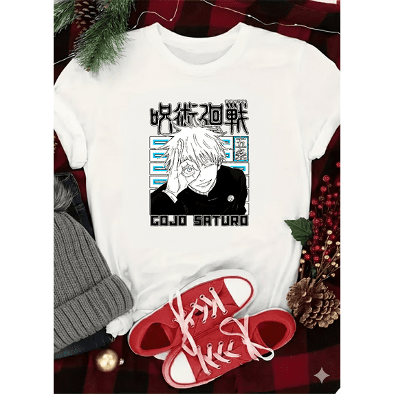 Anime Jujutsu Kaisen Gojo Satoru Manga Kenjaku Gift Fan Art Unisex T ...