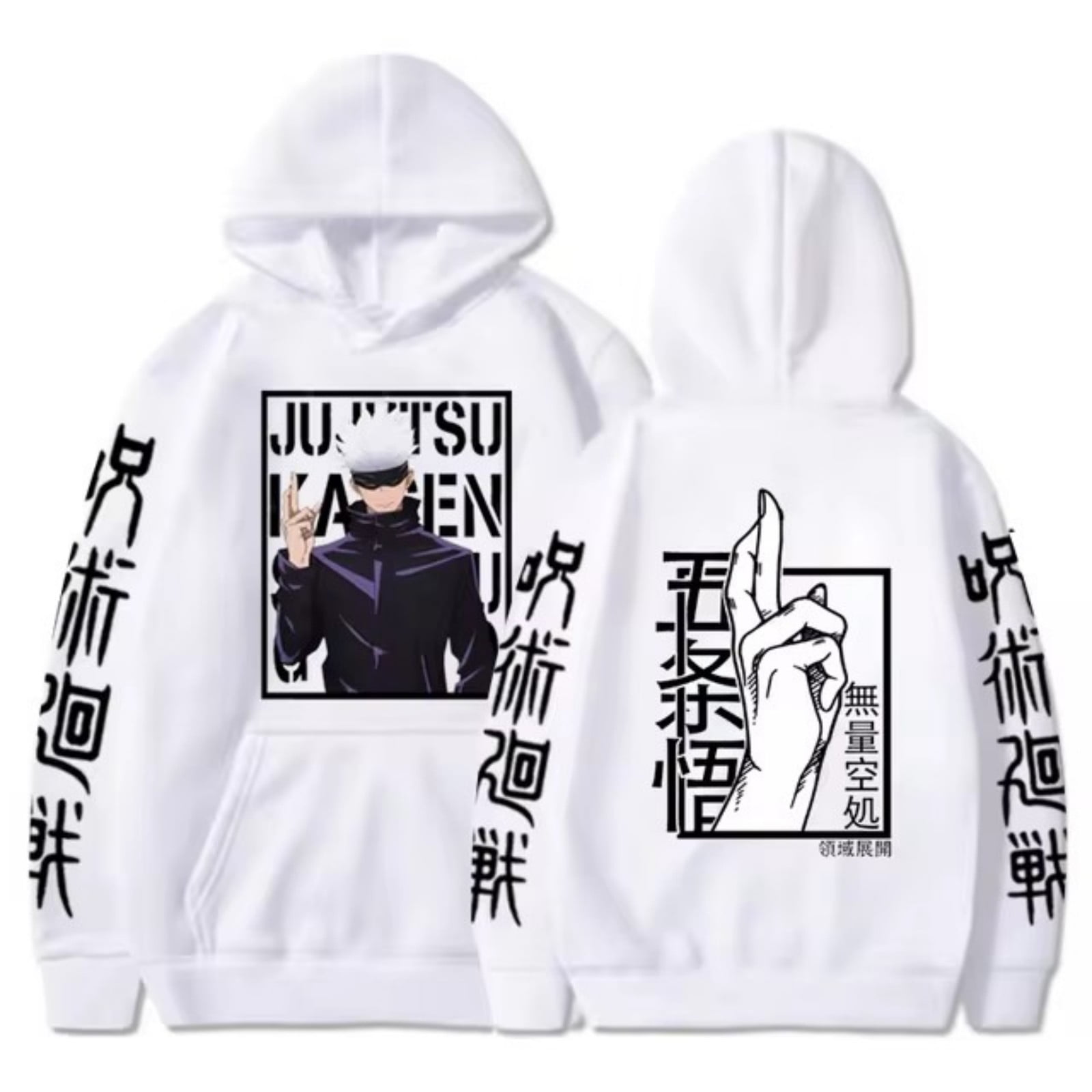 Anime Jujutsu Kaisen Hoodie Manga JJK Gojo Satoru Hoodies Cool Cartoon ...