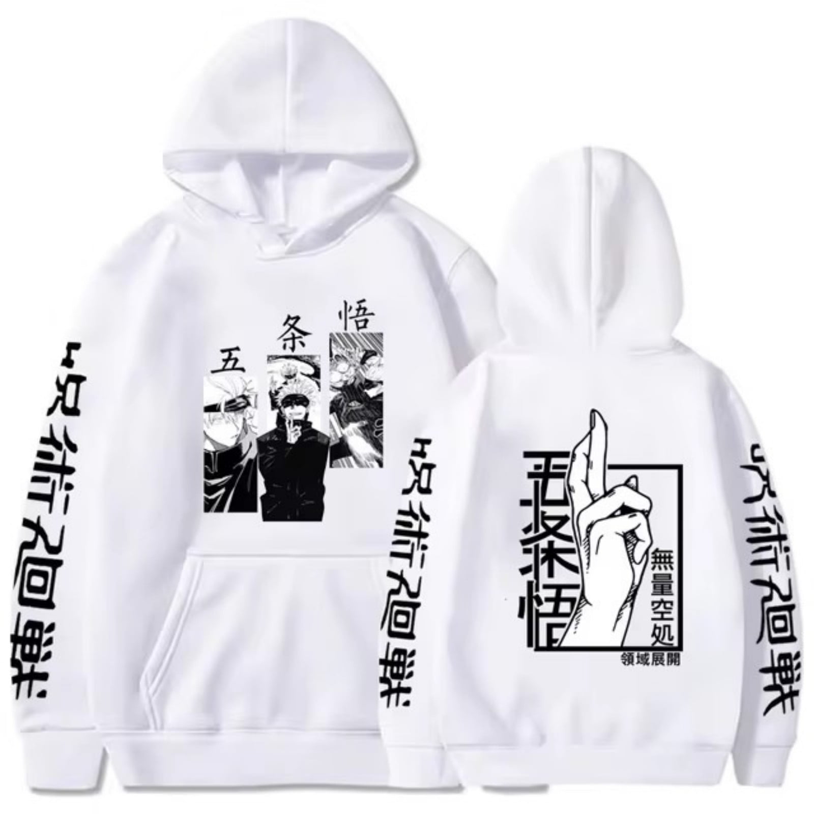 Anime Jujutsu Kaisen Hoodie Manga JJK Gojo Satoru Hoodies Cool Cartoon ...