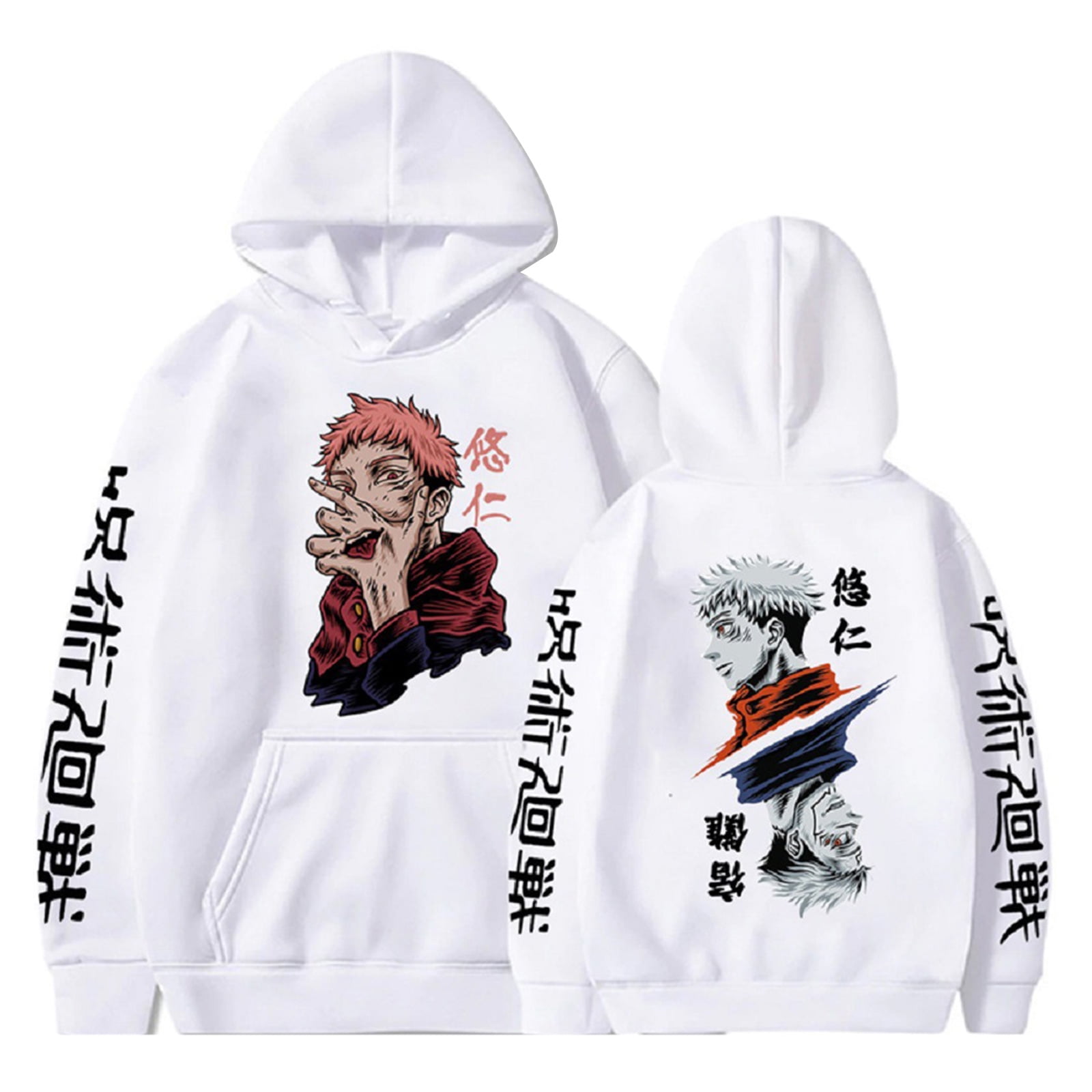Anime Jujutsu Kaisen Hoodie Ryomen Sukuna Graphic Sweatshirt Harajuku ...