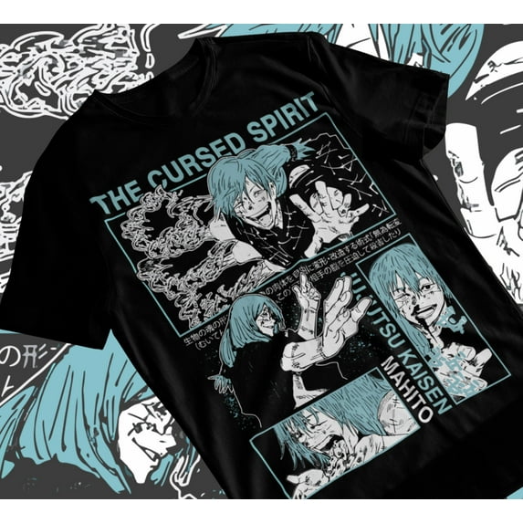 Anime Jujutsu Kaisen Mahito Curse Short Sleeve T-Shirt Soft Shirt ...