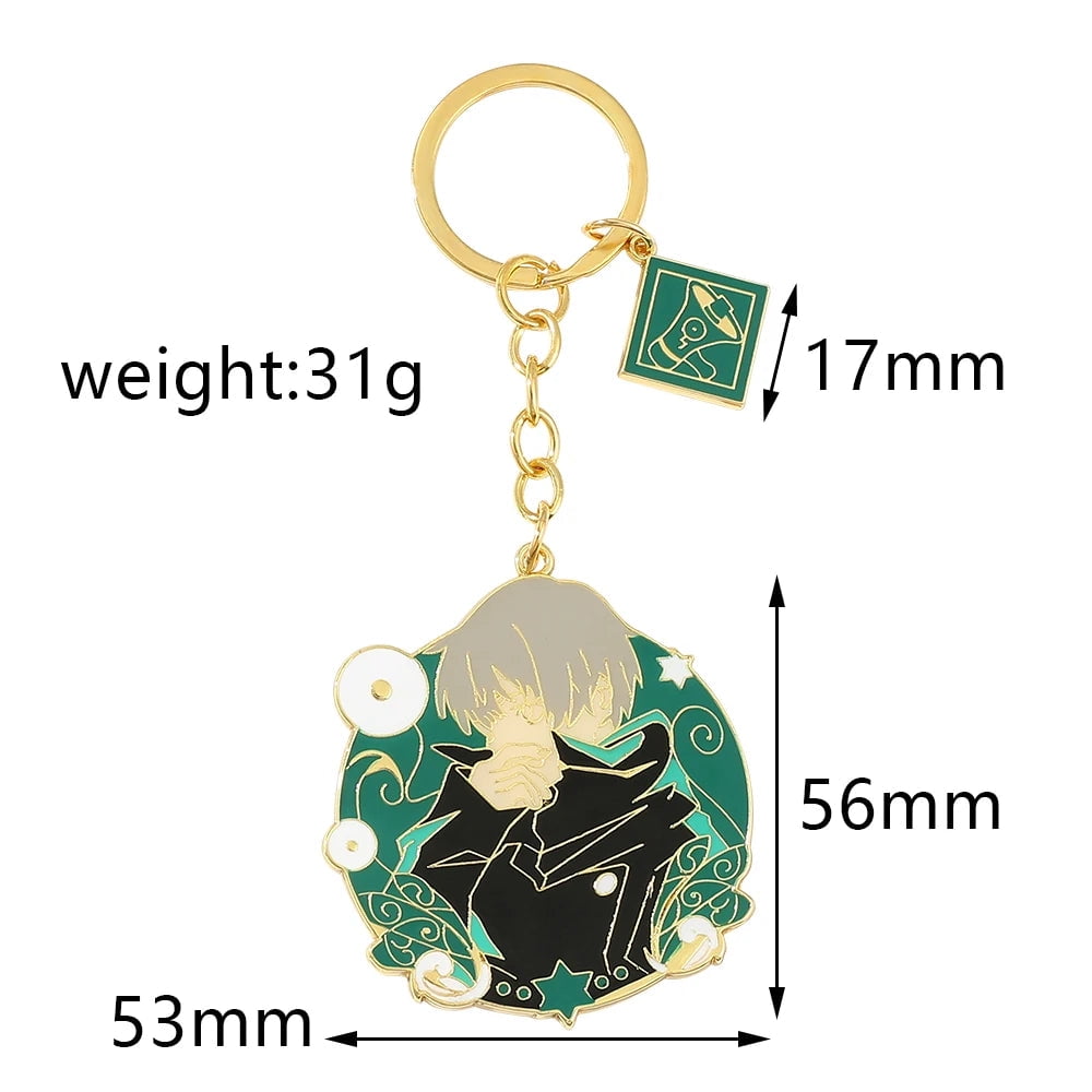 Anime Jujutsu Kaisen Metal Enamel Keychain Itadori Yuji Gojo Satoru ...