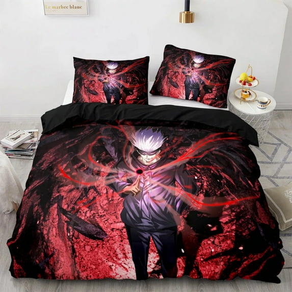 Anime Jujutsu Kaisen Satoru Gojo Bedding Set Boys Girls Twin Queen Size ...