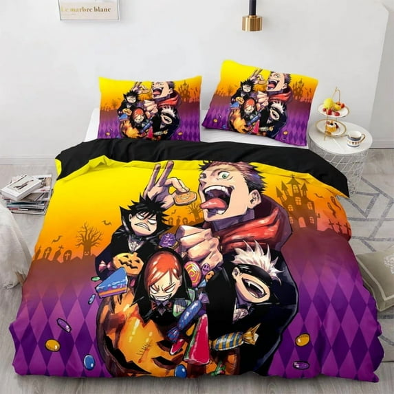 Anime Jujutsu Kaisen Satoru Gojo Bedding Set Boys Girls Twin Queen Size ...