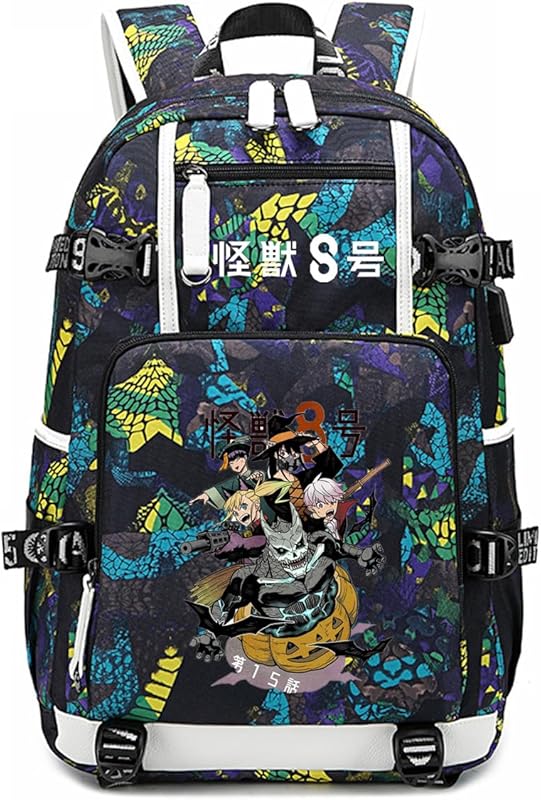 Anime Kaiju No. 8 Backpack Hibino Kafka Daypack Bookbag Laptop School ...