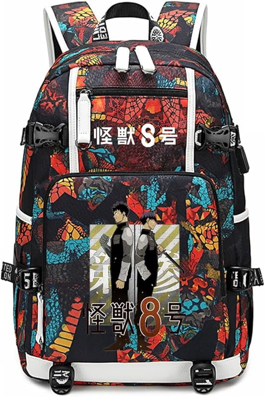 Anime Kaiju No. 8 Backpack Hibino Kafka Daypack Bookbag Laptop School ...