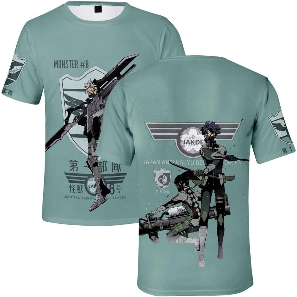Anime Kaiju No. 8 Short Sleeve T-Shirt Summer Breathable Shirts ...