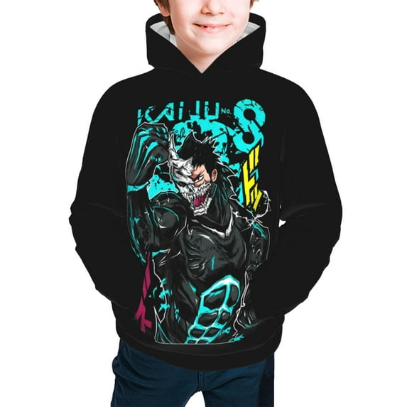Anime Kaiju No. 8‌ Unisex Children Hooded Sweater, Colorful Hat Rope ...