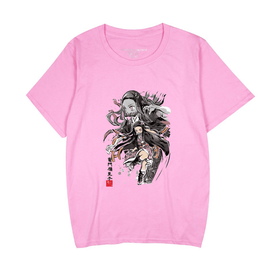 Anime Kamado Nezuko Top Kamado Tanjirou T-Shirt Casual Short Sleeve ...