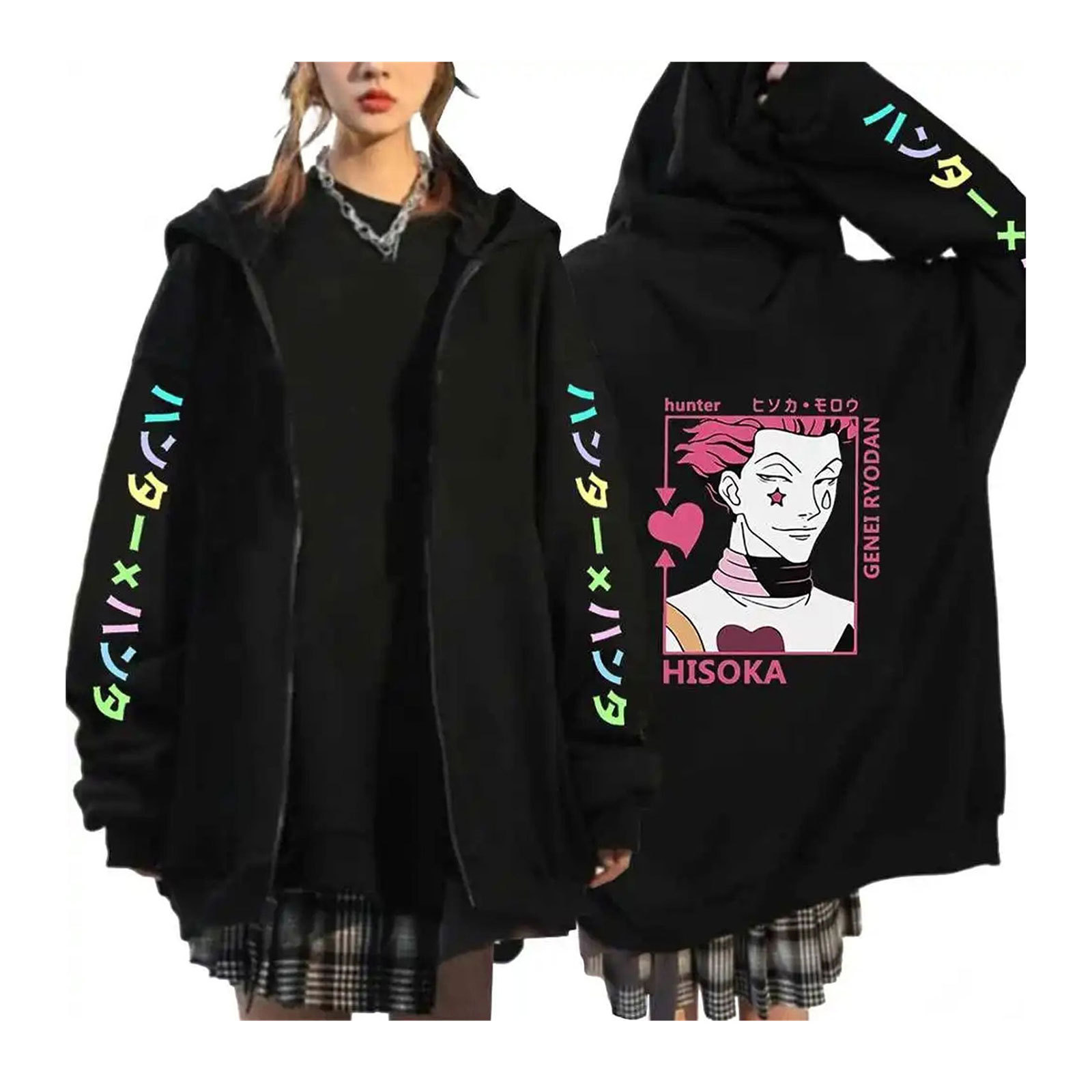 Anime Kamado Nezuko Zip-up Hoodie Kamado Tanjirou Agatsuma Zenitsu ...