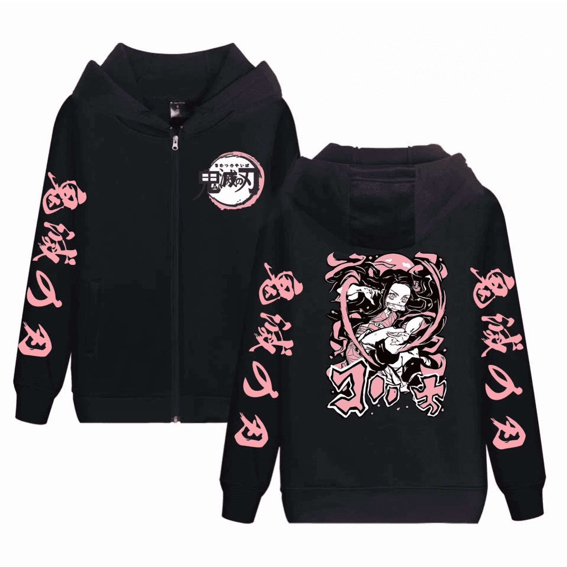 Anime Kamado Nezuko Zip-up Hoodie Kamado Tanjirou Agatsuma Zenitsu ...