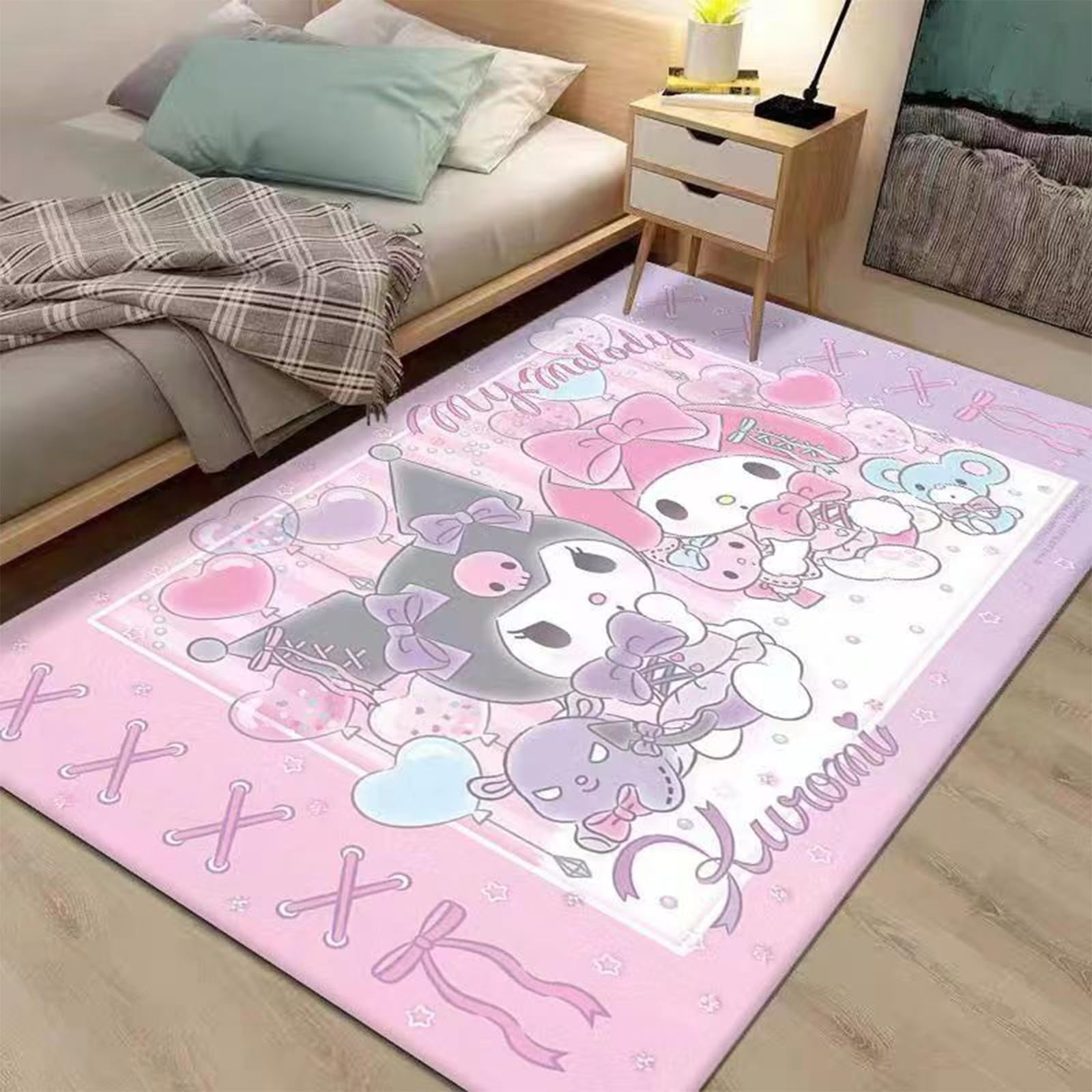 Anime Kawaii Cute Rug Anime Carpet Cute Rugs for Bedroom Aesthetic Soft ...
