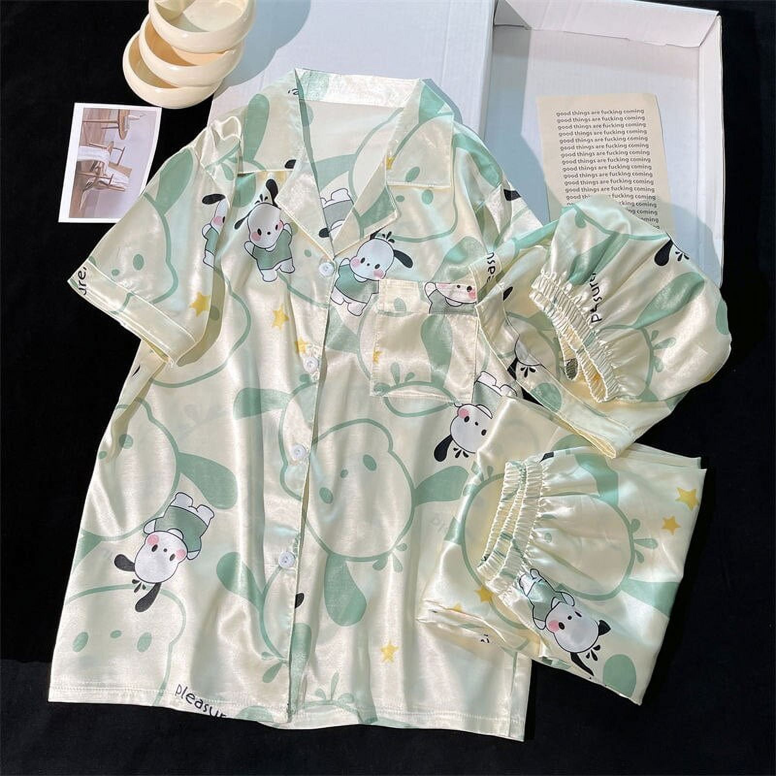 Kawaii Kuromi Pajamas Anime Sanrio Cartoon Pochacco Crayon Shinchan ...