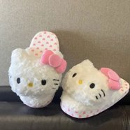 Hello Kitty Women’s Embroidered Velour Slide Slippers - Walmart.com