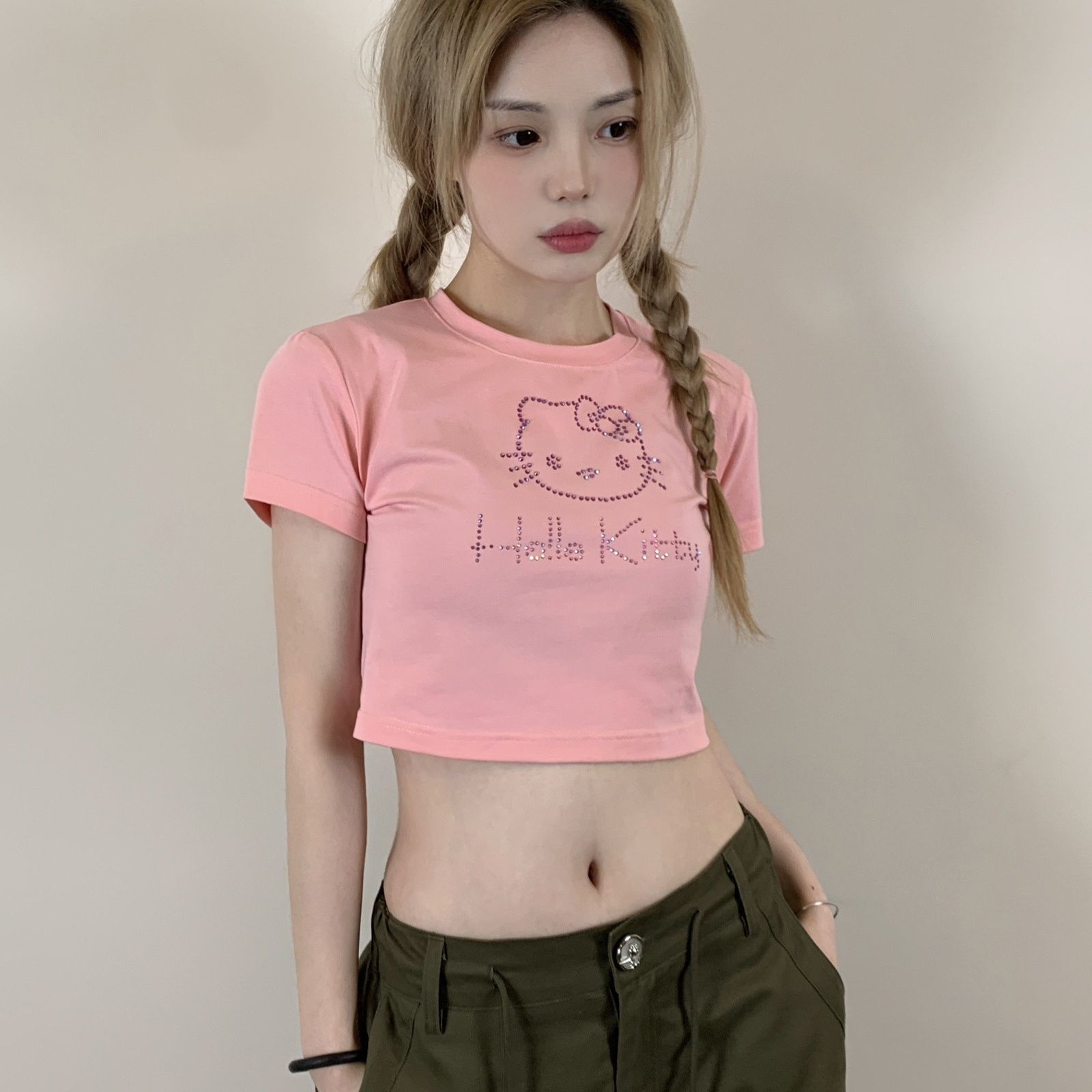 Anime Kawaii Sanrios Hellokittys Diamond Printing Summer Tight Short ...